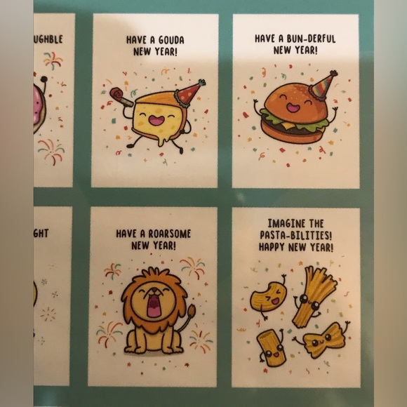 t marie | Office | 24 Funny Happy New Year Cards Set With Envelopes And ...